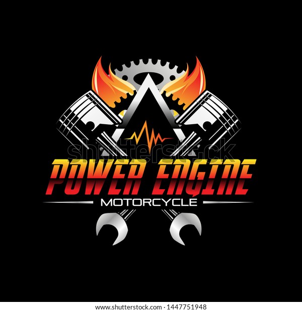 Fire Power Automotive Engine Logo Design Stock Vector (Royalty Free ...