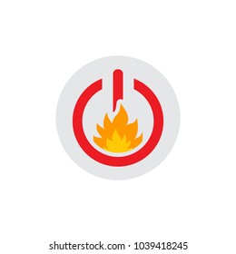 Fire Power Logo Icon Design Stock Vector (Royalty Free) 1039418245 ...