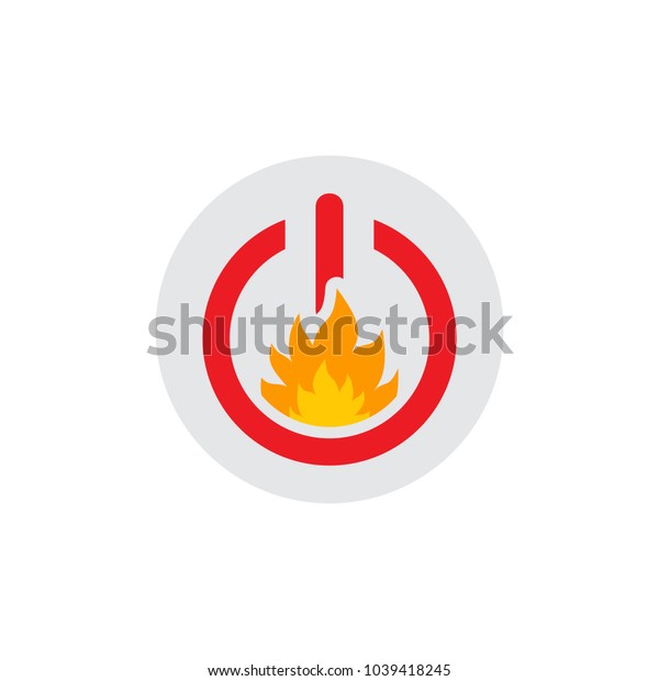 Fire Power Logo Icon Design Stock Vector (Royalty Free) 1039418245 ...