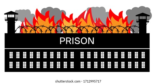Fire Prison Fire Vector Illustration Stock Vector (Royalty Free ...