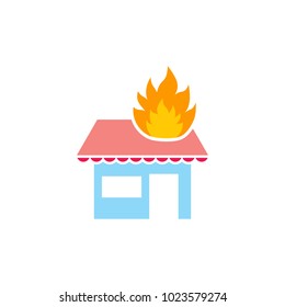 Fire Shop Logo Icon Design: vector de stock (libre de regalías ...