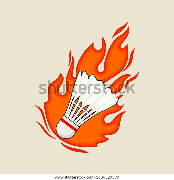 Fire Shuttlecock Vector Illustration Fire Shuttlecock Stock Vector ...