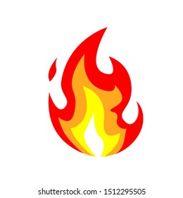 Fire Small Flame Vector Symbol Isolated Stock Vector (Royalty Free ...