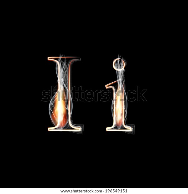 Fire Smoke Font Letter Vector Illustration Stock Vector (Royalty Free ...