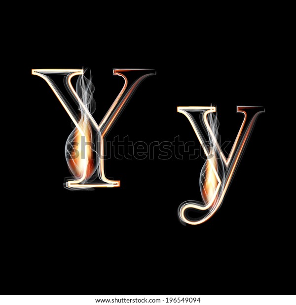 Fire Smoke Font Letter Y Vector Stock Vector (Royalty Free) 196549094 ...
