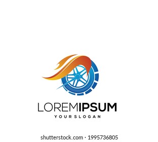 Fire Speed Icon Logo Design Template Stock Vector (Royalty Free ...