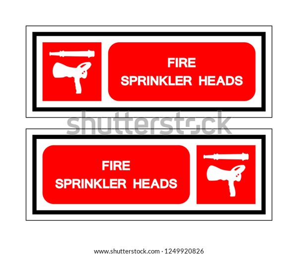 Fire Sprinkler Heads Symbol Sign Vector Stock Vector (Royalty Free ...