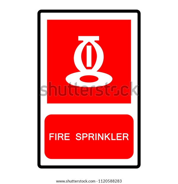Fire Sprinkler Symbol Sign Vector Illustration: vetor stock (livre de ...