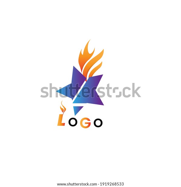 Fire Star Logo Design Icons Stock Vector (Royalty Free) 1919268533 ...