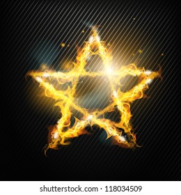 Fire Star Vector Illustration Stock Vector (Royalty Free) 118034509