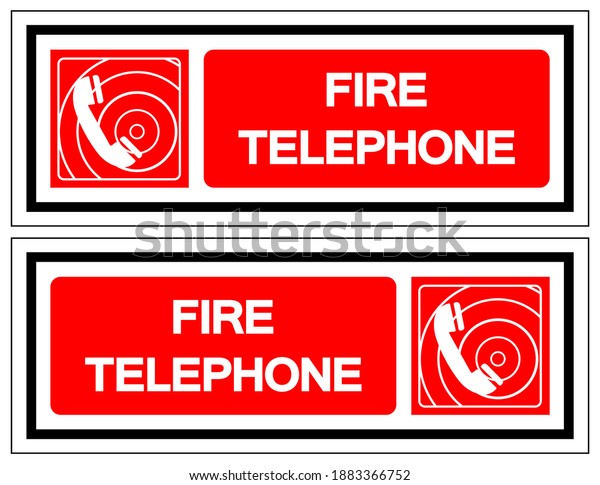 Fire Telephone Symbol Sign Vector Illustration: เวกเตอร์สต็อก (ปลอดค่า ...