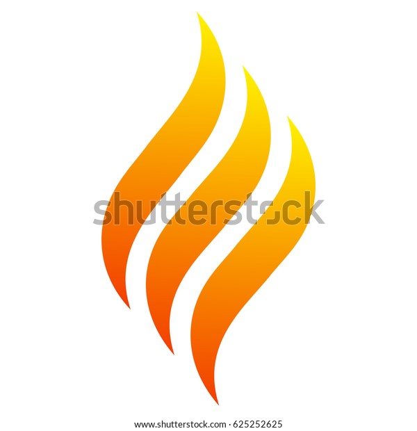 Fire Three Tongues Flame Icon Illustration Stock Vector (Royalty Free ...