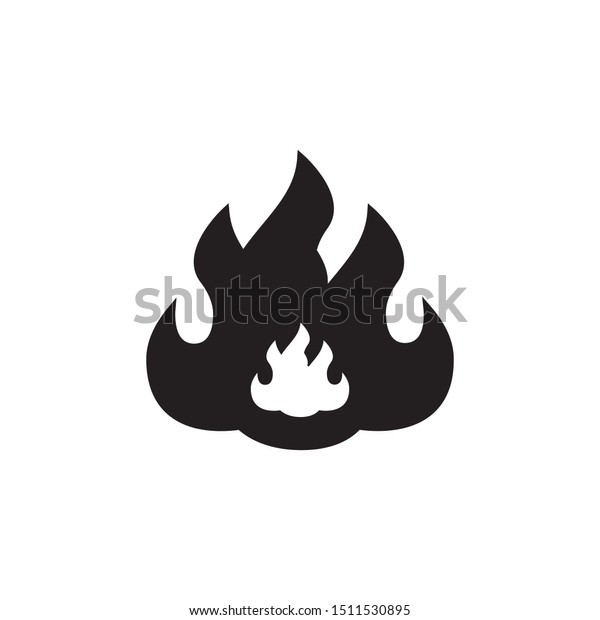 Fire Trending Icon Vector Symbol Template Stock Vector (Royalty Free ...