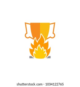 Fire Trophy Logo Icon Design Stock Vector (Royalty Free) 1034122765