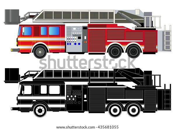 Fire Truck Vector Isolated Illustration Icon Stock Vector (Royalty Free ...