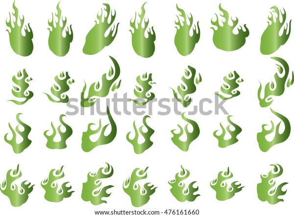 Fire Vector Drawing Set Stock Vector (Royalty Free) 476161660 ...