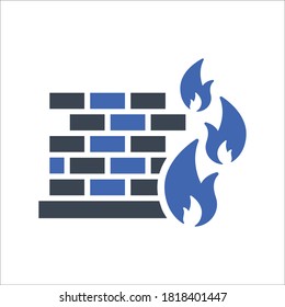 Fire Wall Icon Vector Graphics Stock Vector (Royalty Free) 1818401447 ...