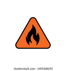 Fire Warning Sign On White Fire Stock Vector (Royalty Free) 1495348193 ...