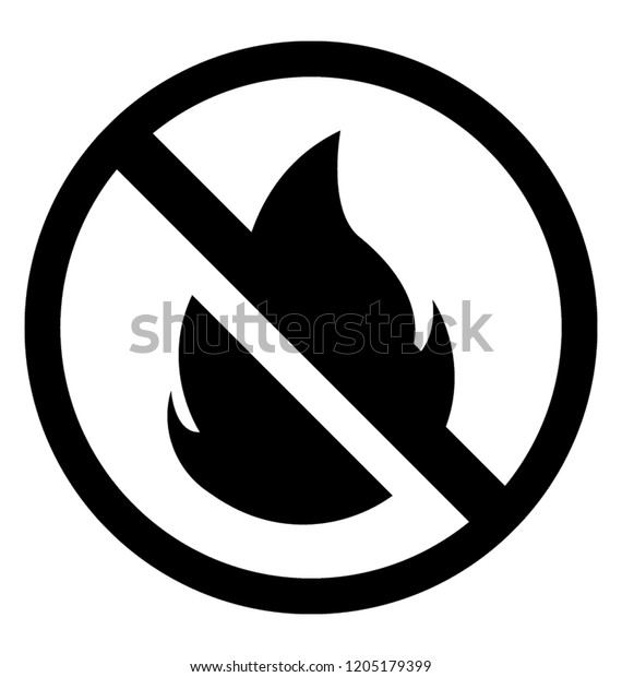 Fire Warning Symbol Safety Stock Vector (Royalty Free) 1205179399 ...