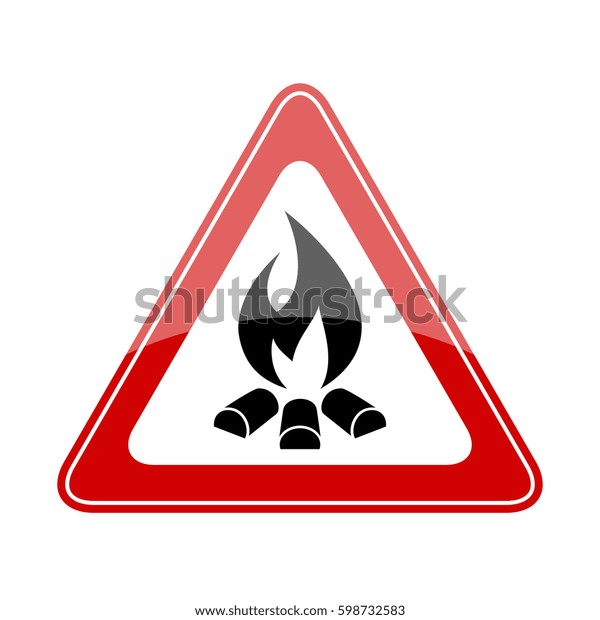 Fire Warning Triangle Sign Vector Eps Stock Vector (Royalty Free ...