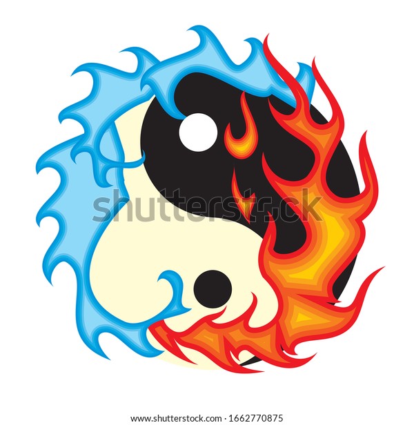 Fire Water Circle Vector Illustration: เวกเตอร์สต็อก (ปลอดค่าลิขสิทธิ์ ...