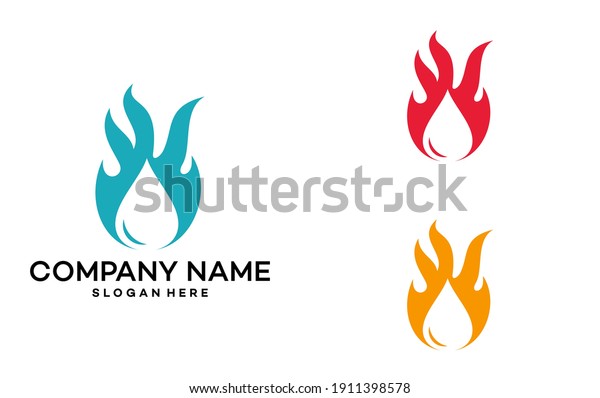 Fire Water Logo Design Vector Stock Vector (Royalty Free) 1911398578 ...