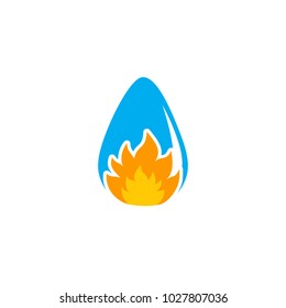 Fire Water Logo Icon Design Stock Vector (Royalty Free) 1027807036 ...