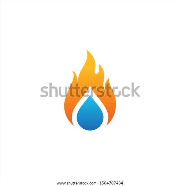 Fire Water Logo Icon Design Stock Vector (Royalty Free) 1584707434 ...