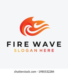 Fire Wave Logo Design Inspiration Vector Stock Vector (Royalty Free ...