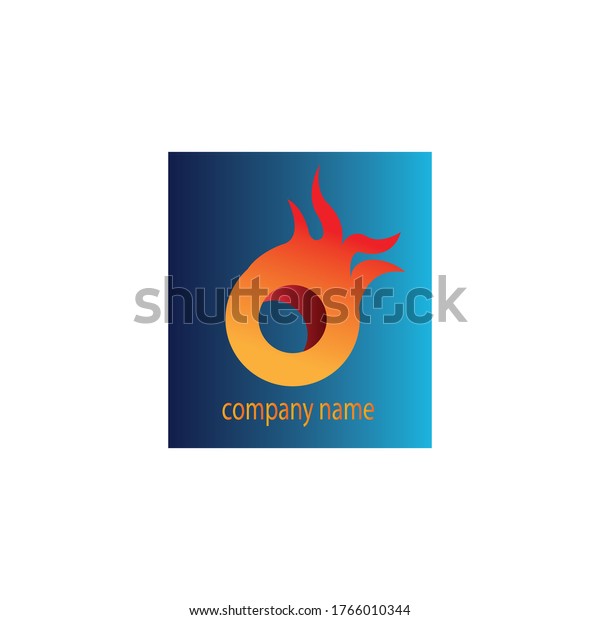 Fire Wheel Logo Simple Background Color Stock Vector (Royalty Free ...