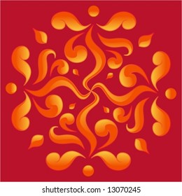 Fire Winding Mandala Stock Vector (Royalty Free) 13070245 | Shutterstock