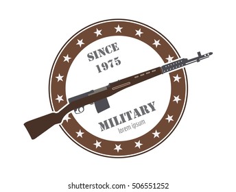 Firearm Logo Template Guns Rifles Badge Stock Vector (Royalty Free ...