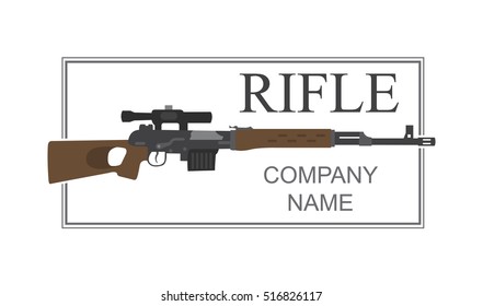 Firearm Logo Template Guns Rifles Badge Stock Vector (Royalty Free ...