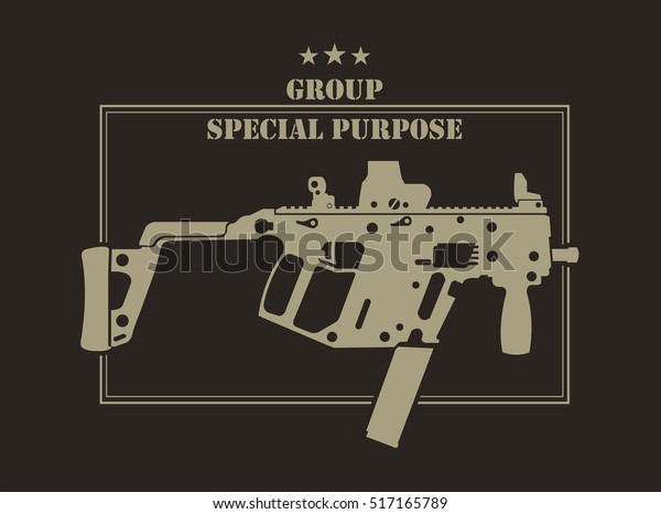Firearm Logo Template Guns Rifles Badge Stock Vector (Royalty Free ...