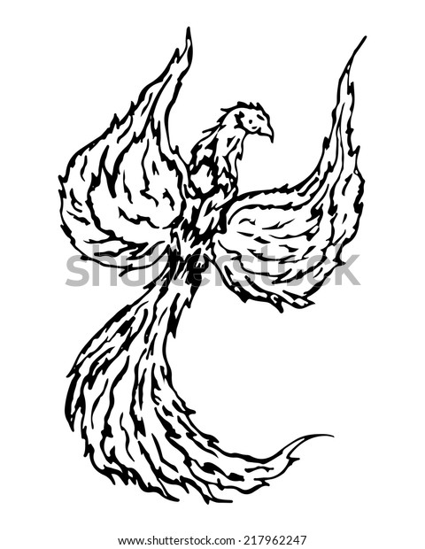 Firebird Mythical Creature Russian Tales Fantasy: เวกเตอร์สต็อก (ปลอด ...