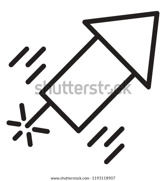 Firecracker Star Below Notioning Shooting Firecracker Stock Vector ...