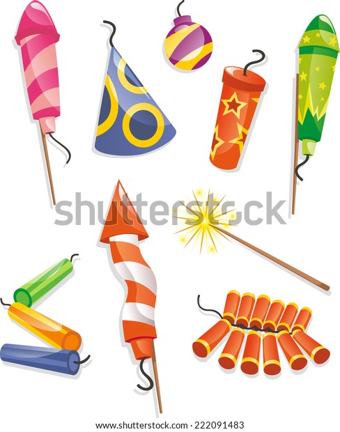 Firecrackers Cartoon Illustration Collection Stock Vector (Royalty Free ...