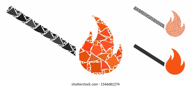 Fired Match Composition Irregular Pieces Various Stock Vector (Royalty ...