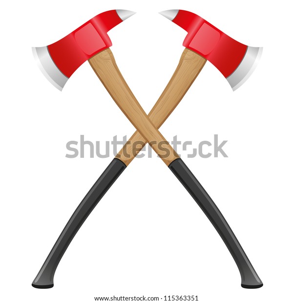 Firefighter Ax Vector Illustration Isolated On Stock Vector (Royalty ...