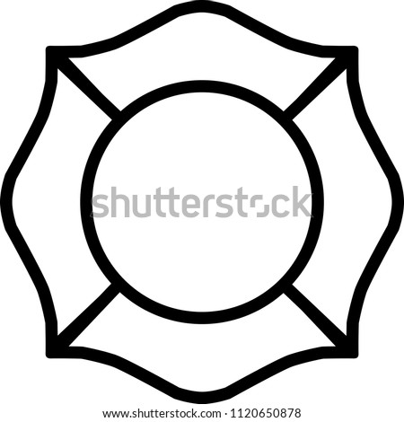 Firefighter Emblem St Florian Maltese Cross Stock Vector (Royalty Free ...