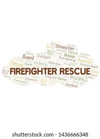 Firefighter Rescue Word Cloud Wordcloud Made Stock Vector (Royalty Free ...