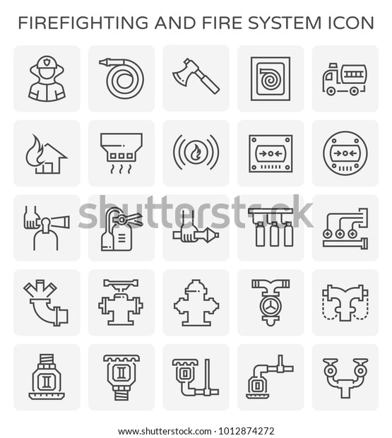 Firefighting System Equipment Vector Icon Alarm Stock Vector (Royalty ...