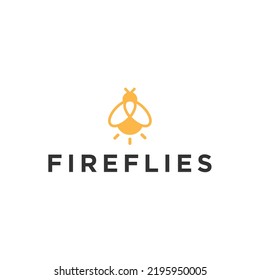Fireflies Logo Icon Vector Illustration Stock Vector (Royalty Free ...