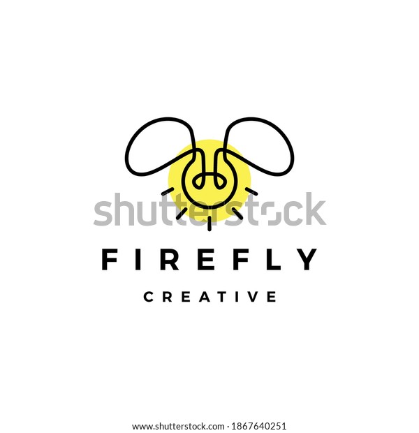 Firefly Bulb Lamp Creative Logo Vector Stock Vector (Royalty Free ...