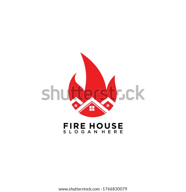 Diseño del logotipo de Firehouse Vector: vector de stock (libre de ...