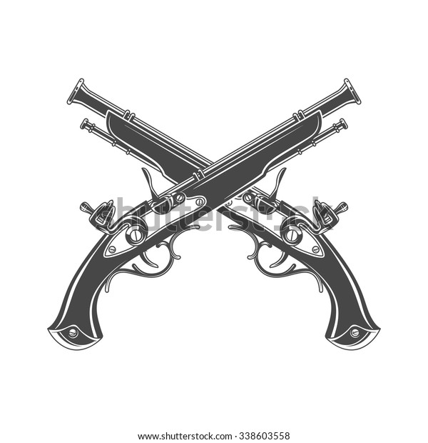 Firelock Musket Vector Armoury Logo Template: vetor stock (livre de ...