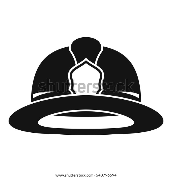 Fireman Helmet Icon Simple Illustration Fireman Stock Vector (Royalty ...