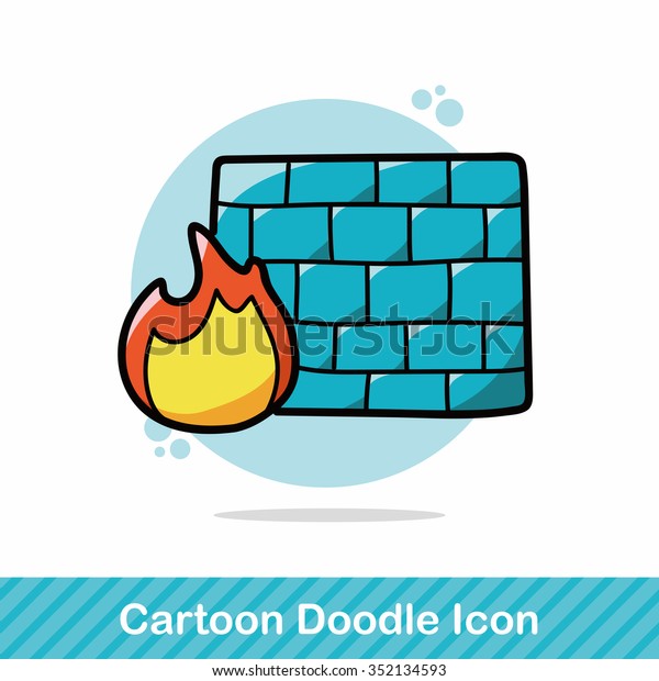 Firewall Doodle Stock Vector (Royalty Free) 352134593 | Shutterstock