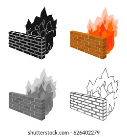 Firewall Icon Cartoon Style Isolated On Stock Vector (Royalty Free ...