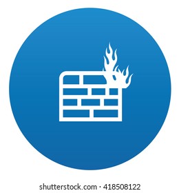 Firewall Icon Design On Blue Backgroundvector Stock Vector (Royalty ...